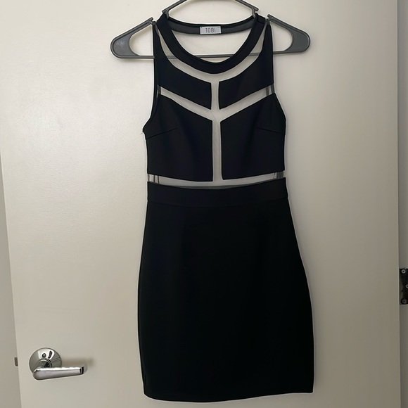 Tobi | Dresses | Never Worn Black Tobi Bodycon Tight Fitting Dress Net ...